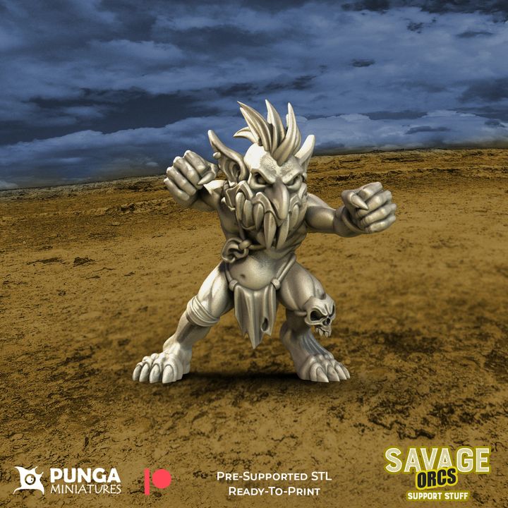 3D Printable Savage Orcs Complete Set by Punga Miniatures